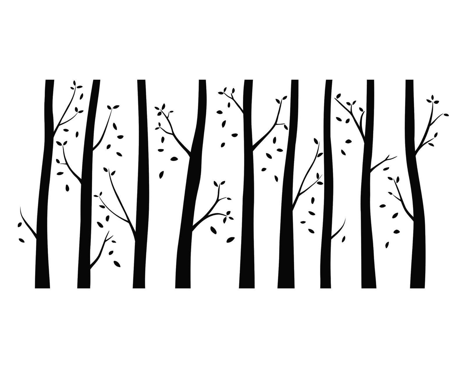 Tree Trunk Silhouettes SVG PNG JPG Digital Cut File - Etsy Israel