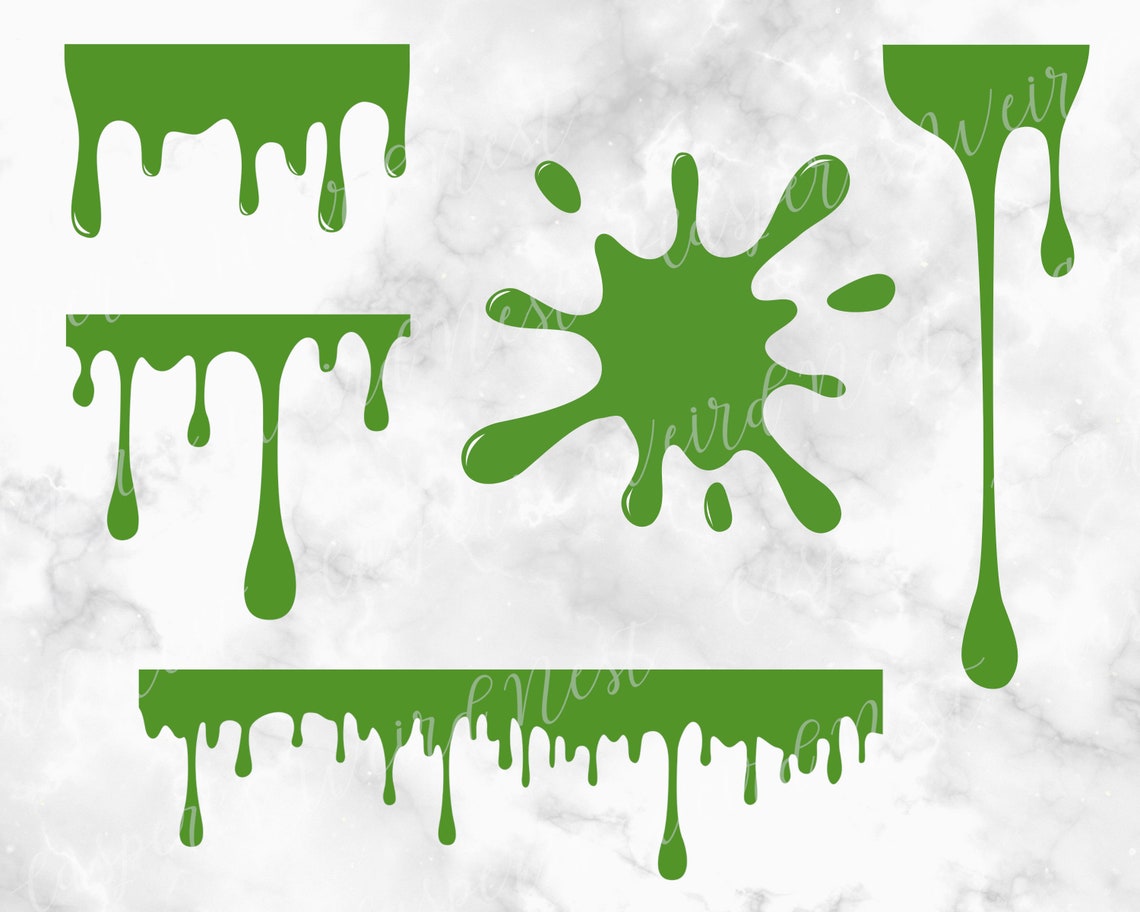 Slimey / Goo Drippy Bundle SVG PNG JPG Commercial Use - Etsy UK