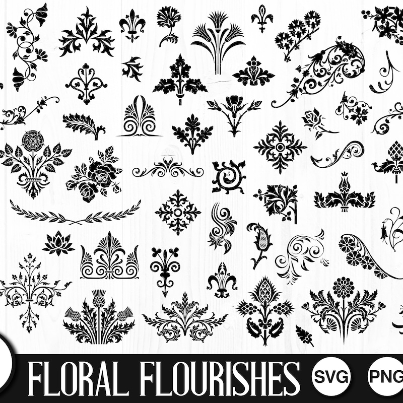 Flourish Svg - Etsy