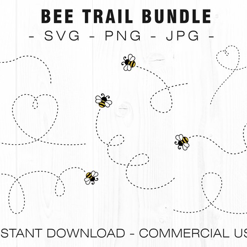 Flying Bee Trails 2 SVG PNG JPG Commercial Use Digital - Etsy UK