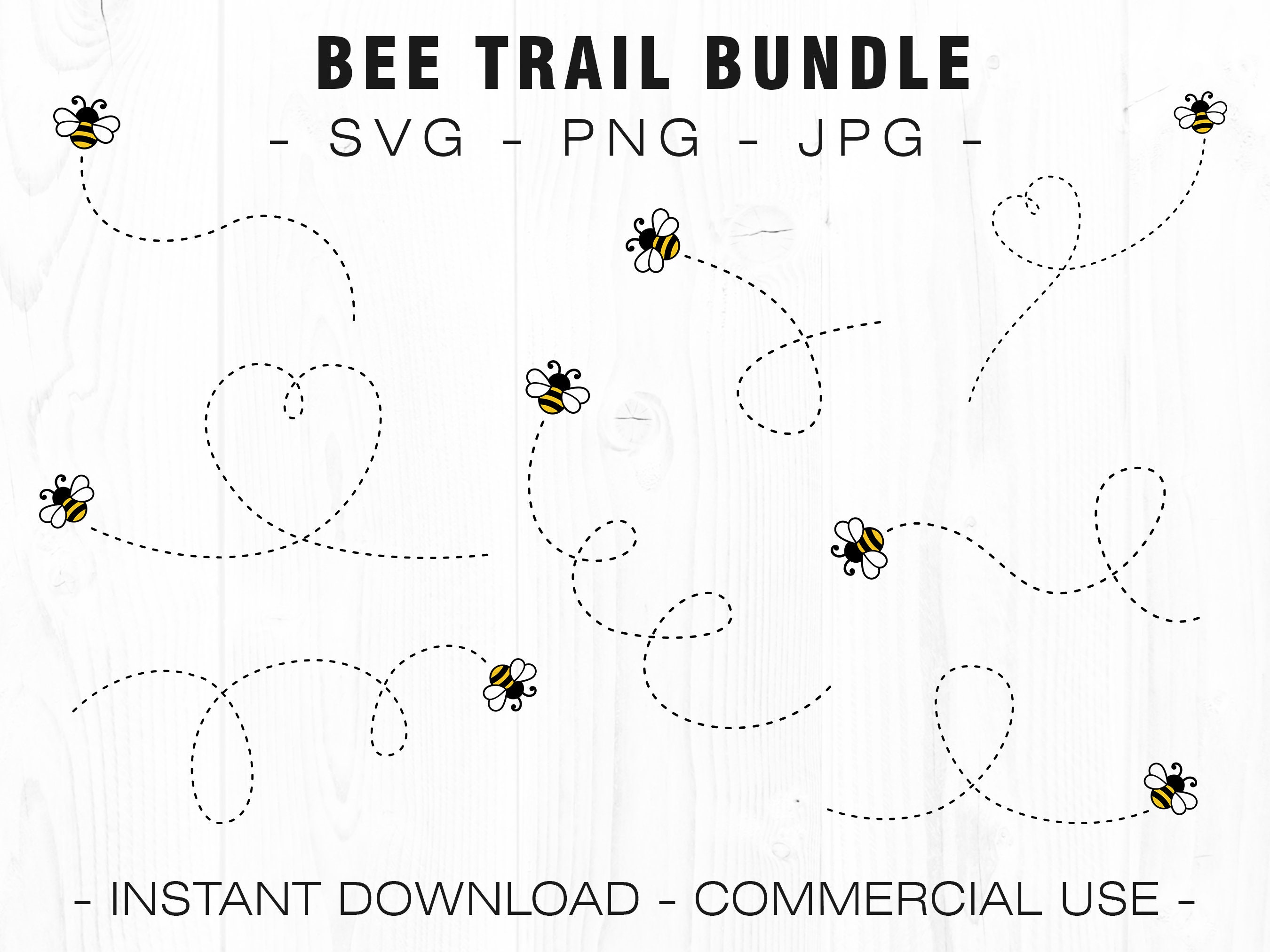 Flying Bee Trails 2 SVG PNG JPG Commercial Use Digital | Etsy