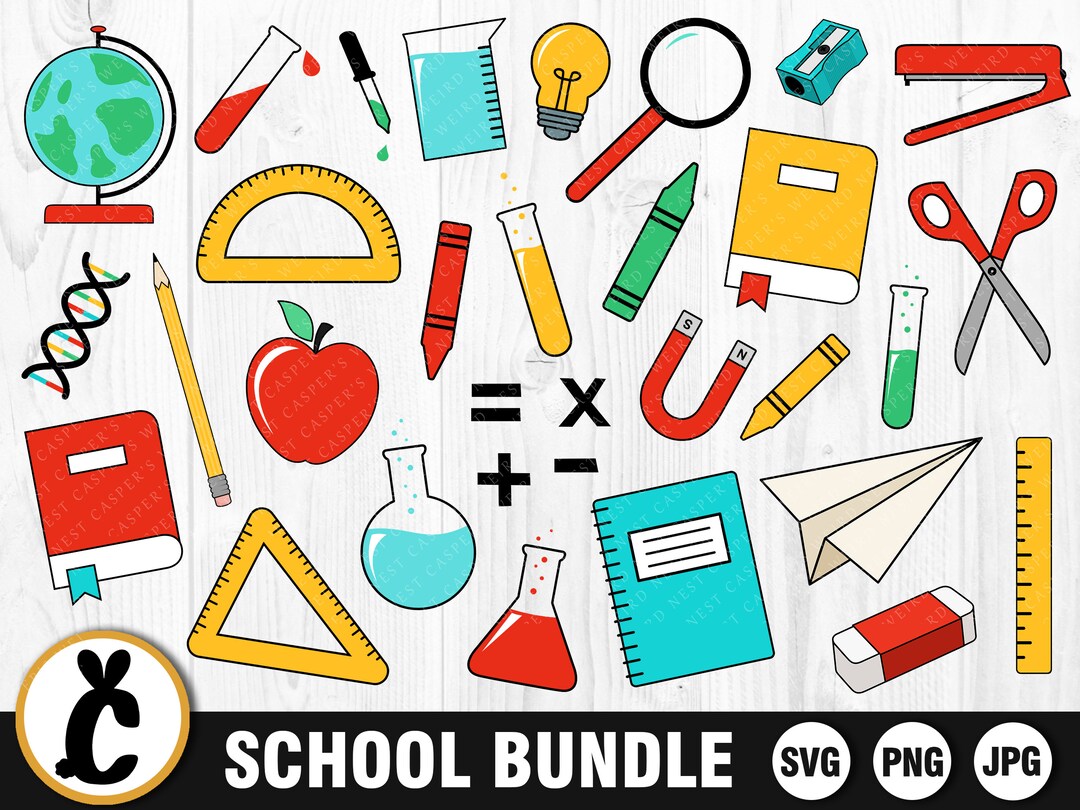 School Bundle - SVG, PNG, JPG, Digital Download, Ready to Cut, File for ...