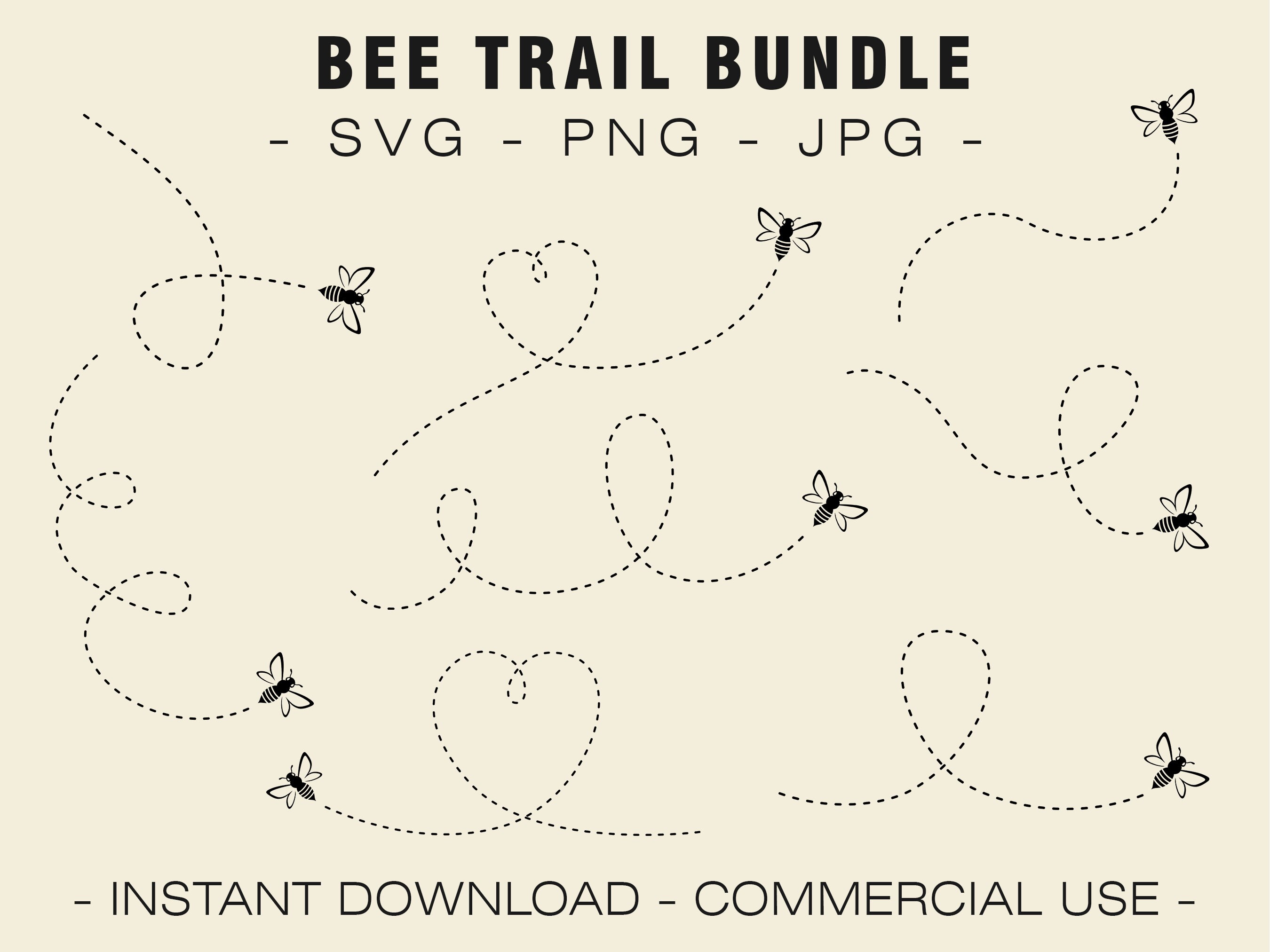 Flying Bee Trails 3 SVG PNG JPG Commercial Use Digital - Etsy UK