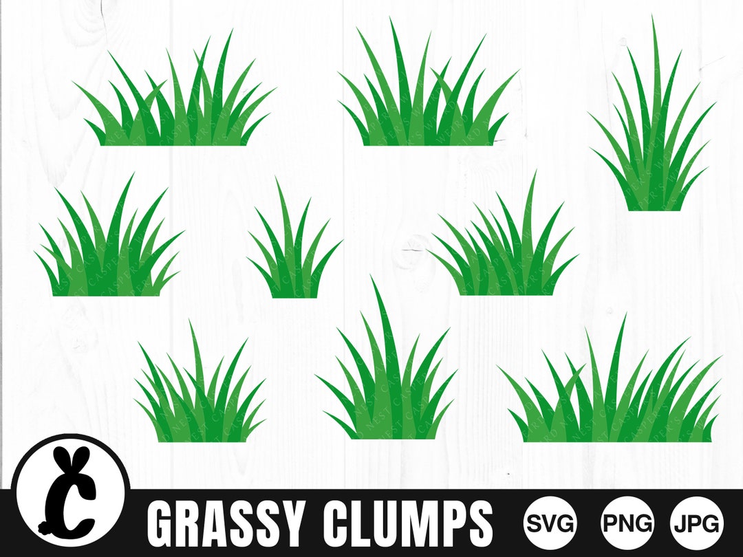 Grass Tufts - SVG PNG JPG - Digital Cut File, Commercial Use, Instant ...