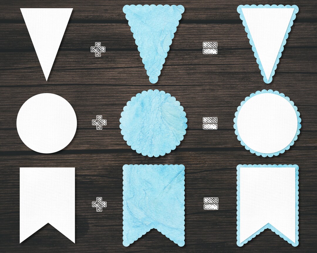 Layered Flag / Banner Printable Templates SVG, PNG, JPG, Digital Cut ...
