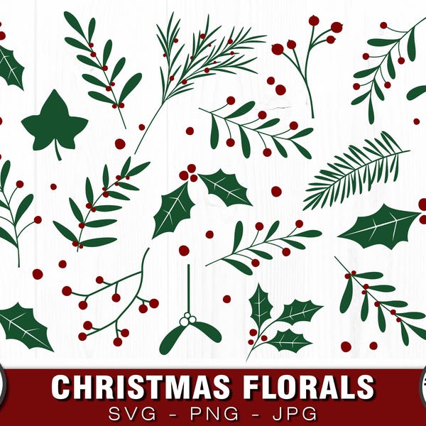 Christmas Ivy Clipart - Etsy