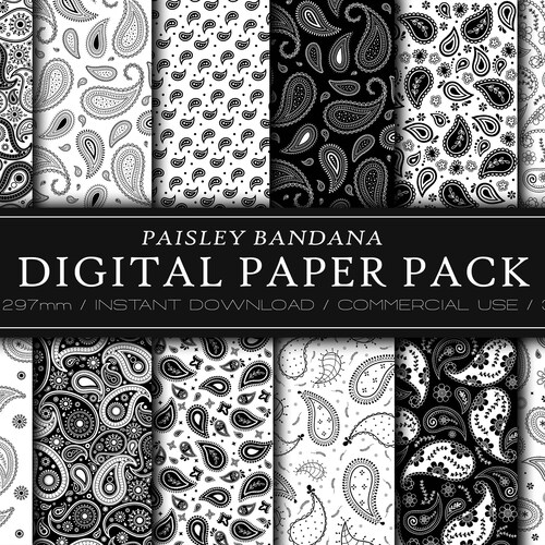 Seamless Bandana Bundle SVG PNG JPG Digital Cut File - Etsy