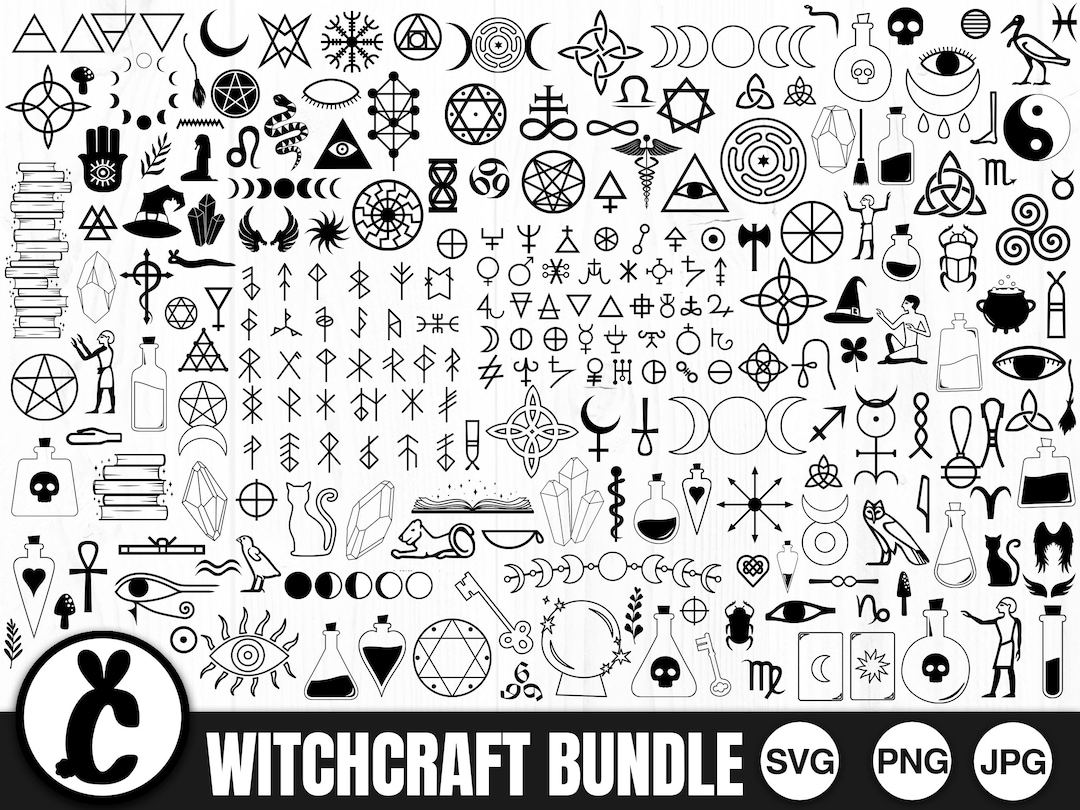 Witchcraft Bundle, Magic, Occult, Alchemy Symbols, Mystical, Sigils, Instant Download ...