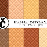Waffle Texture Printable Digital Paper Pack, Waffle Texture Food ...