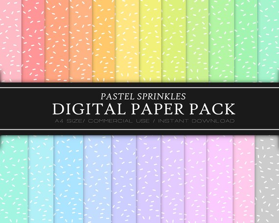 Rainbow Sprinkles Digital Paper Pack Seamless Sprinkle - Etsy