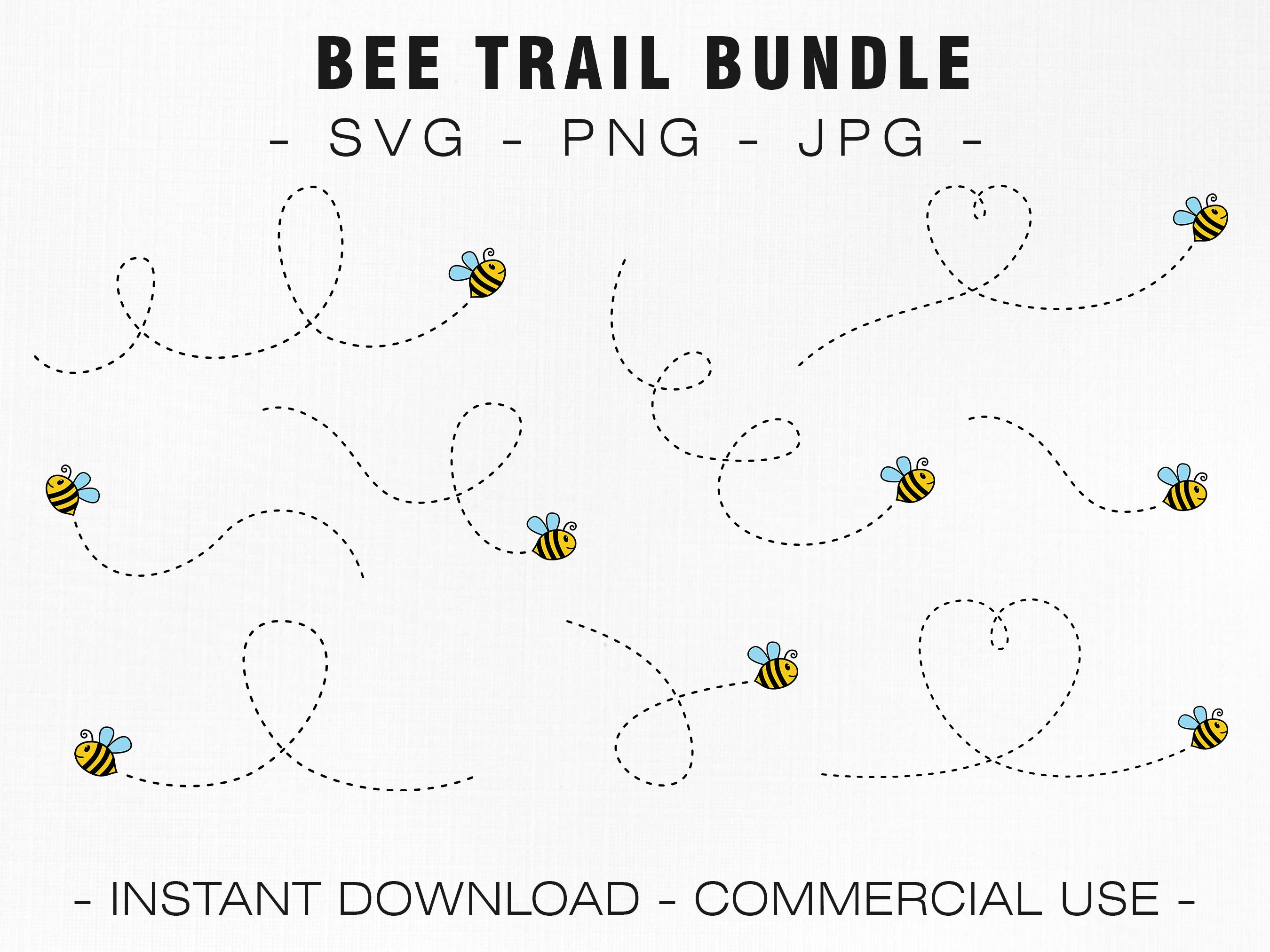 Flying Bee Trails 4 SVG PNG JPG Commercial Use Digital | Etsy