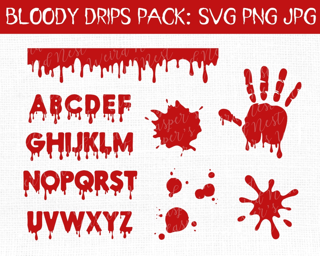Bloody Drips SVG Bundle – 31 Halloween Designs (commercial Use) - Etsy