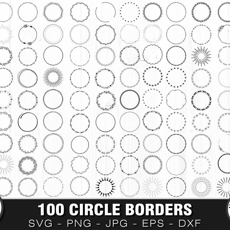 Circle Flower Cut Border - Etsy