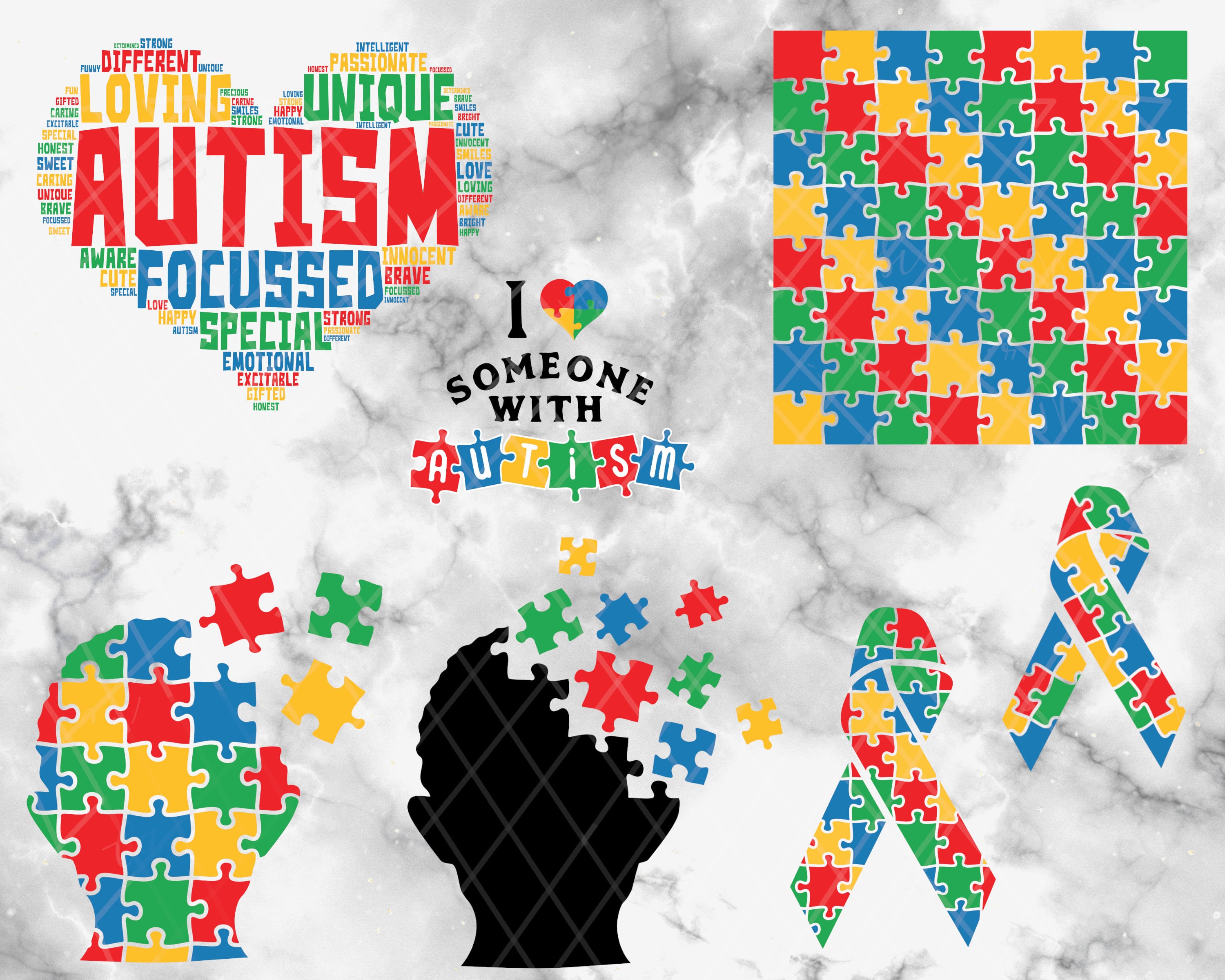 Autism Awareness Bundle SVG PNG JPG Digital Cut Files - Etsy