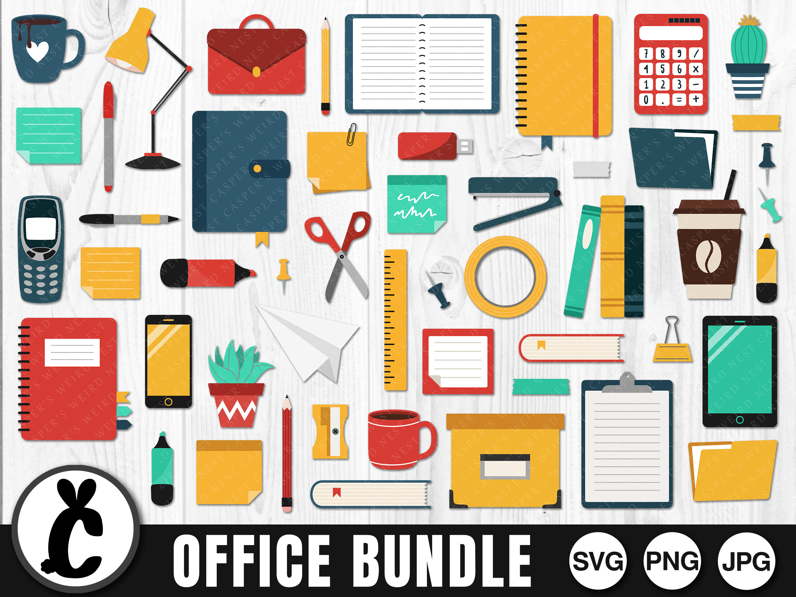 Office Bundle Svg Bundle SVG PNG JPG Digital Download - Etsy
