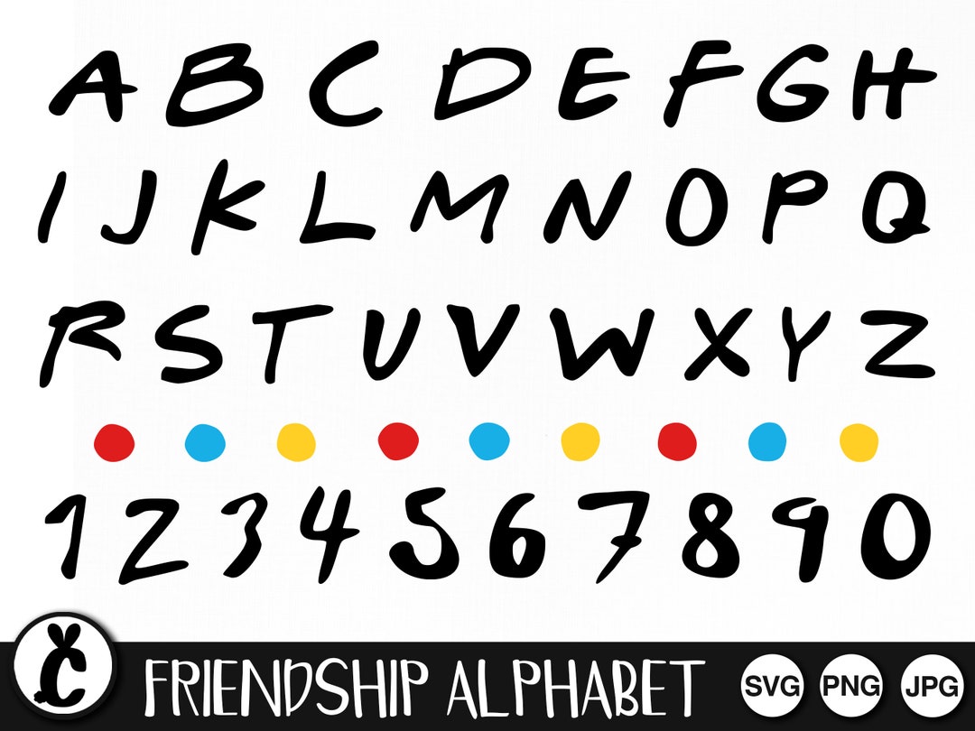 Friendship Alphabet SVG PNG JPG Digital Cut File Digital - Etsy