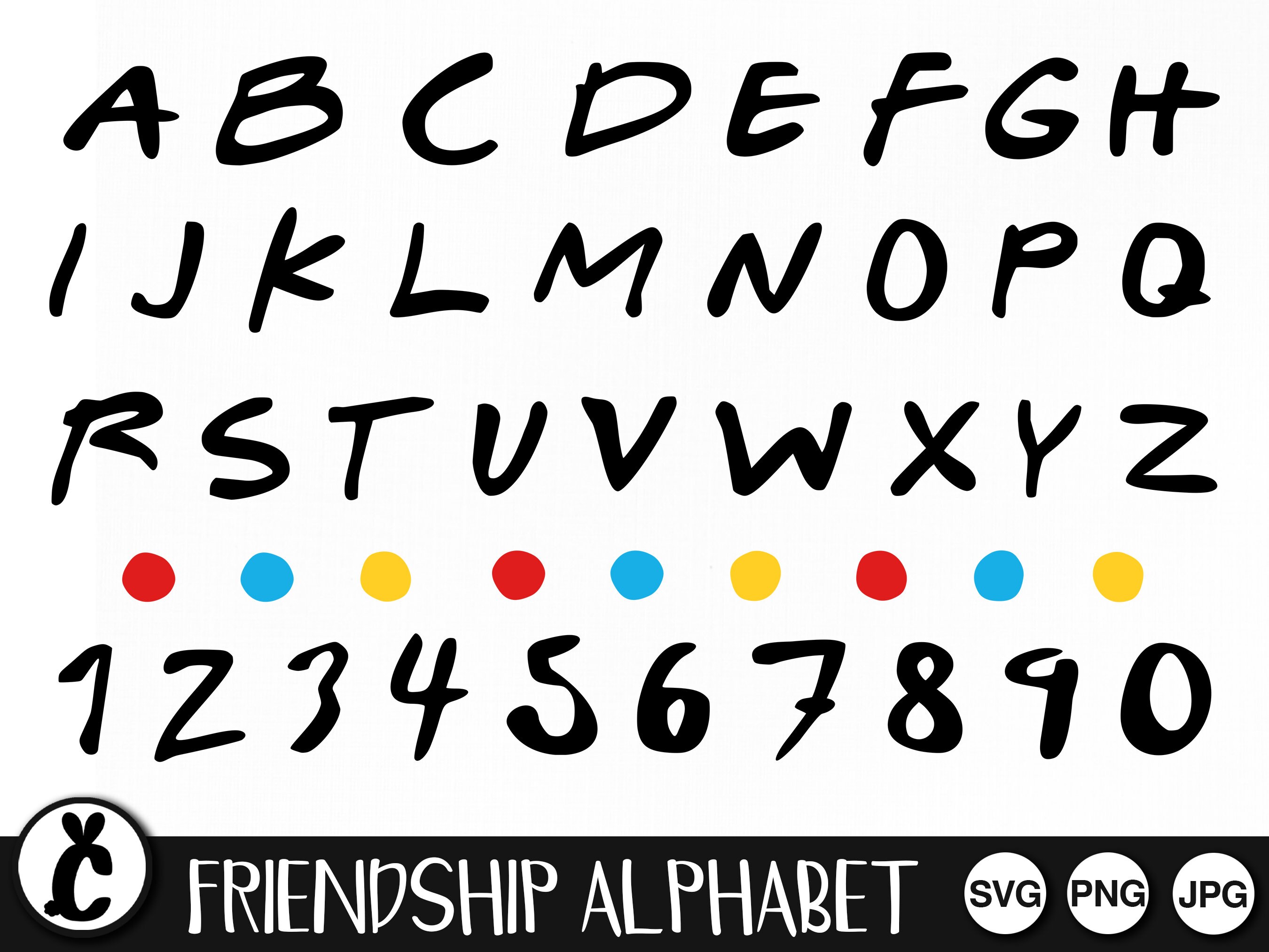 Friendship Alphabet SVG PNG JPG Digital Cut File Digital - Etsy