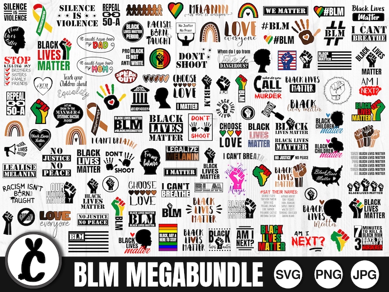 Blm Megabundle SVG PNG JPG Black Lives Matter Commercial - Etsy