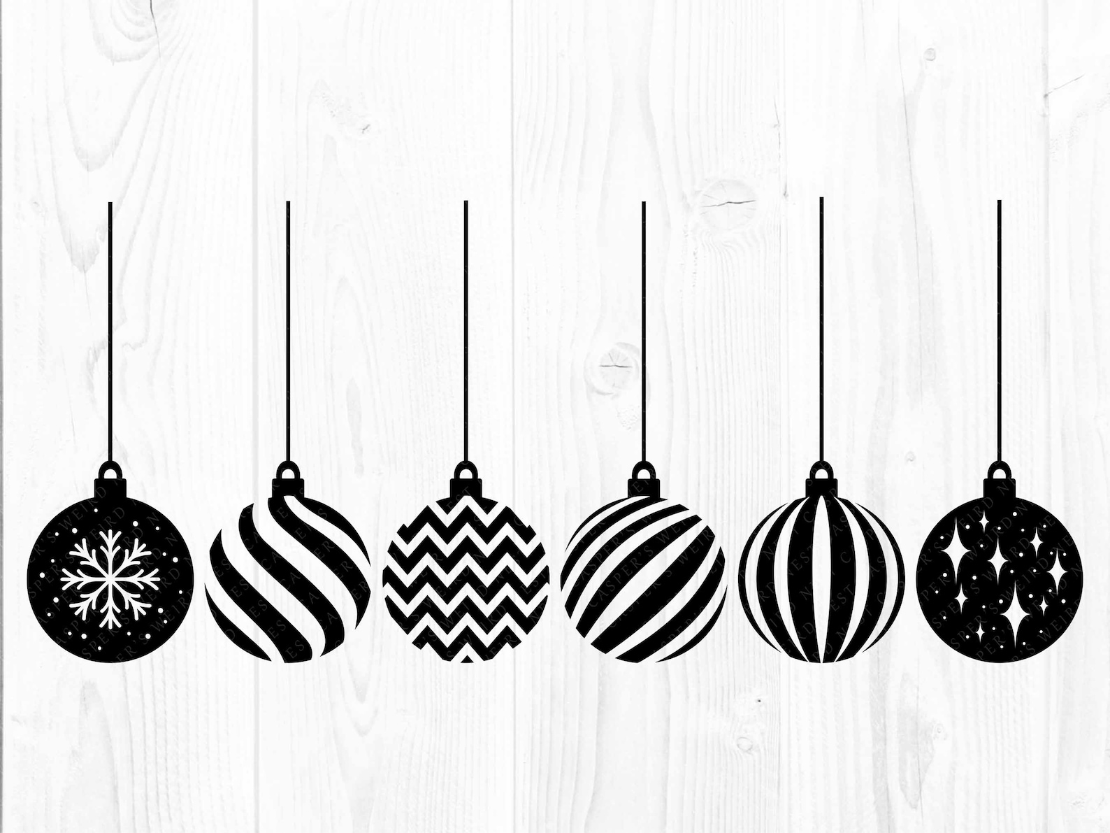 Hanging Baubles - SVG, PNG, JPG - Digital Cut Files, Ready to Cut ...