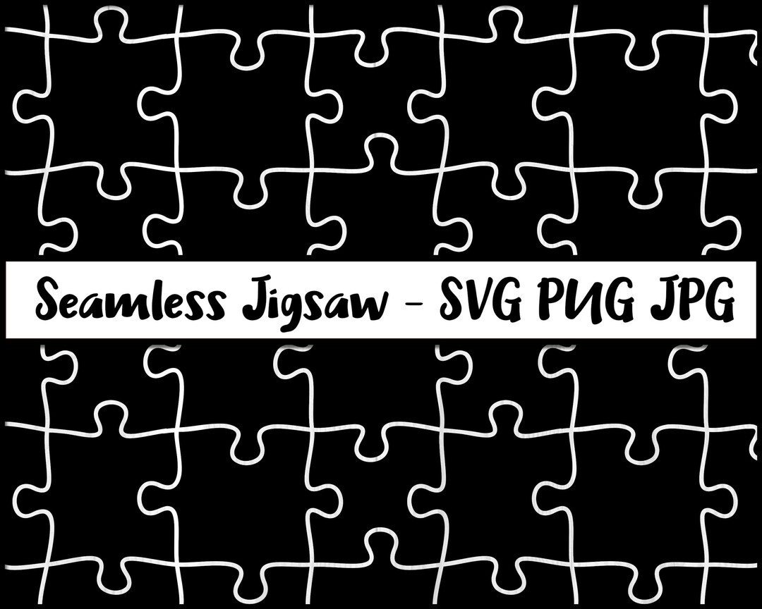 Seamless Jigsaw Pattern, Transparent Background - SVG, PNG, JPG ...