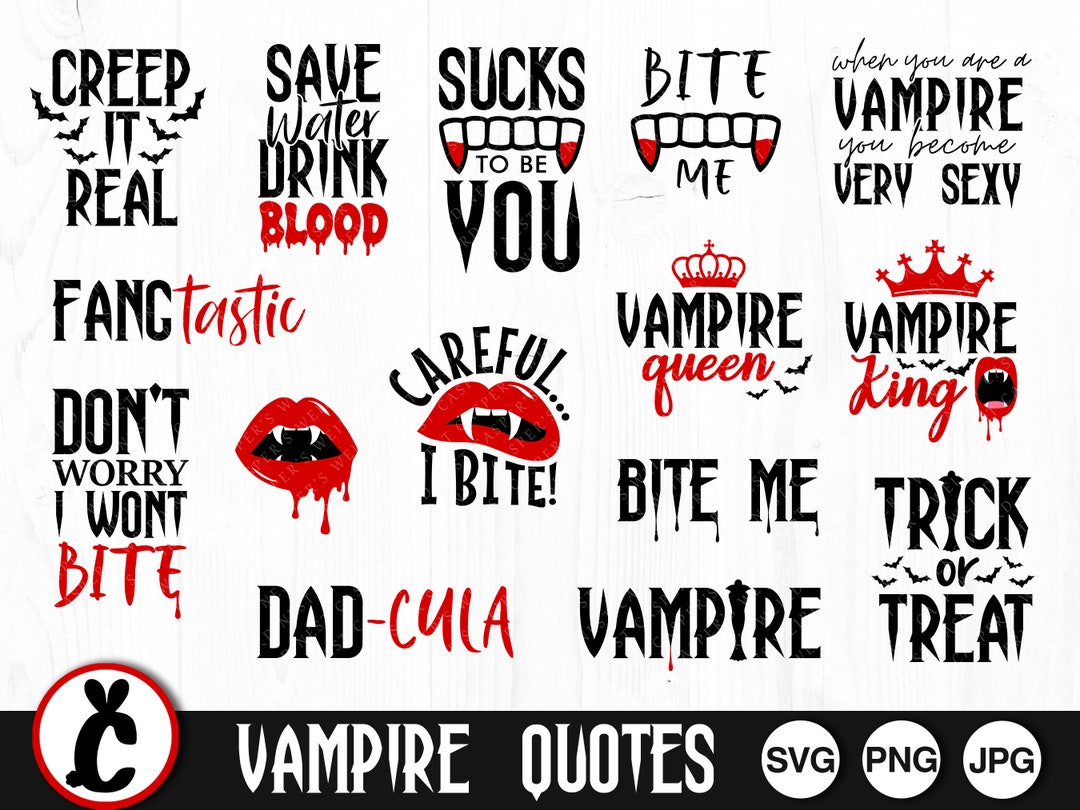 Vampire Bundle, SVG, PNG, JPG, Digital Cut File, Ready to Cut, File for ...