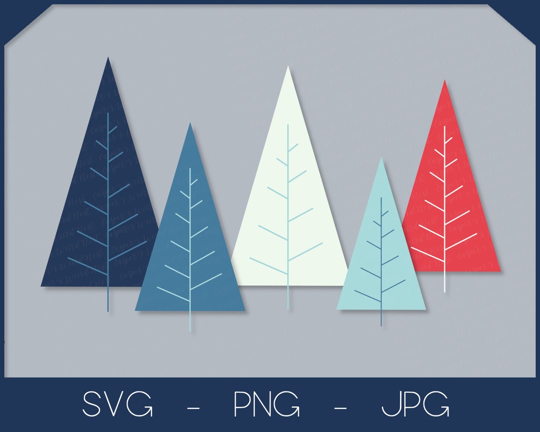 Minimalist Trees SVG, PNG, JPG Digital Cut File, Ready to Cut ...