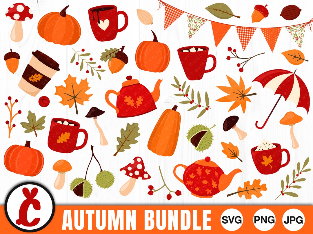 Fall Bundle - SVG, PNG, JPG - Commercial Use, Instant Download, File ...
