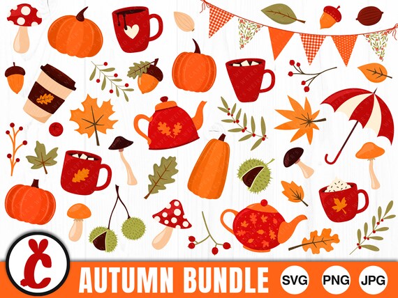 Fall Bundle SVG PNG JPG Commercial Use Instant - Etsy