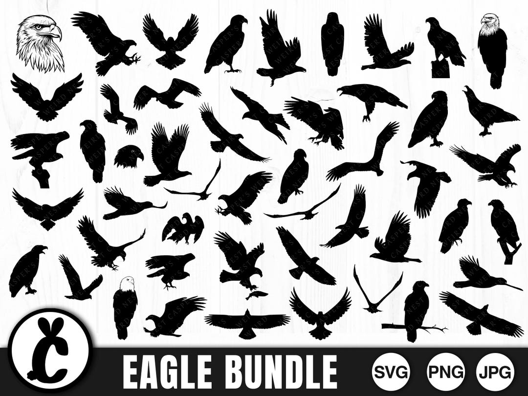 Big Eagle Bundle, SVG, JPG, PNG, Commercial Use, Digital Cut Files ...