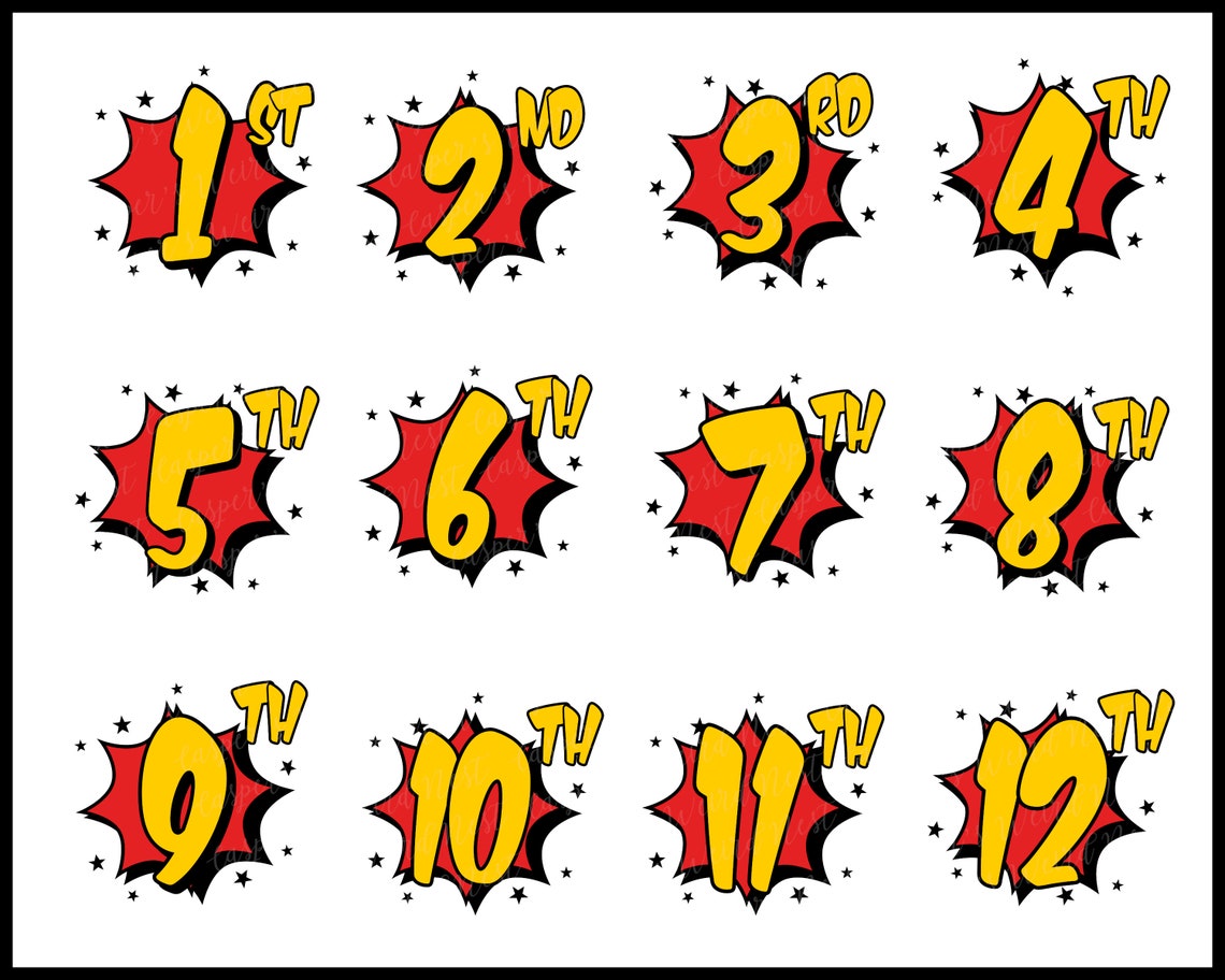 Comic Birthday SVG Bundle – Pop Art, Cartoon Cut Files (digital ...