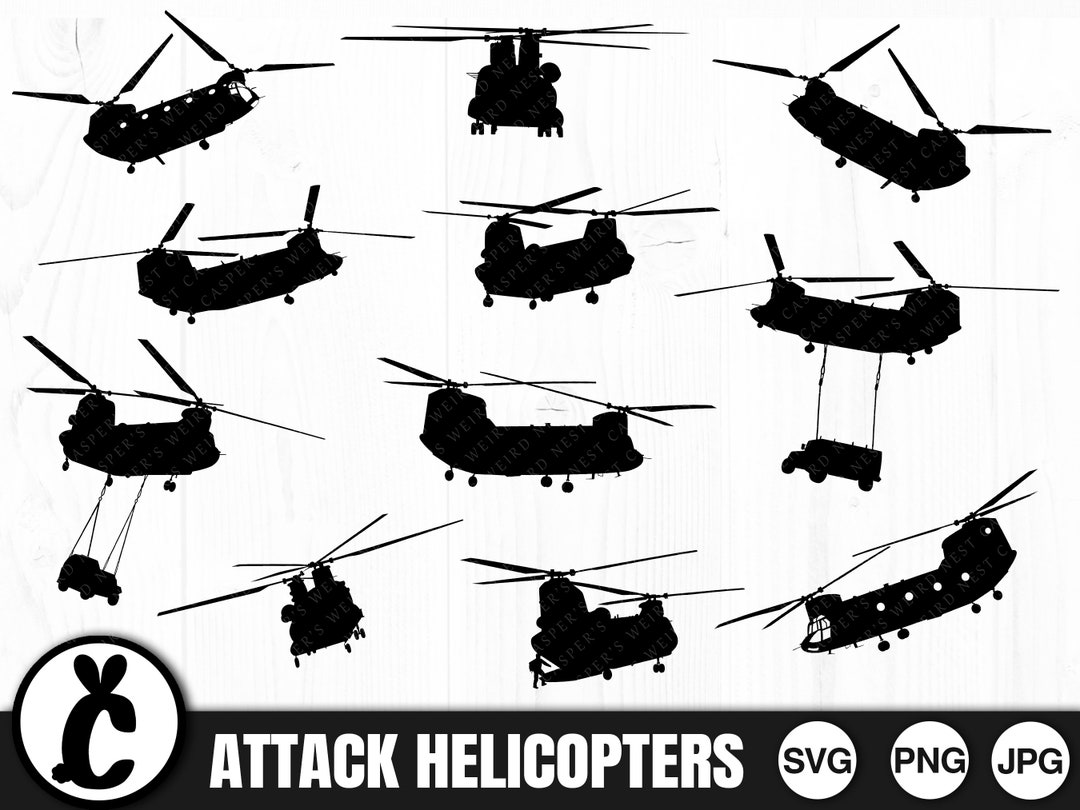 Tandem Rotor Helicopters, SVG, PNG, JPG, Commercial Use, Digital Cut ...