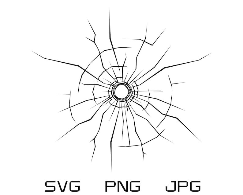 Glass Shatter Effect SVG PNG JPG Commercial Use Allowed - Etsy