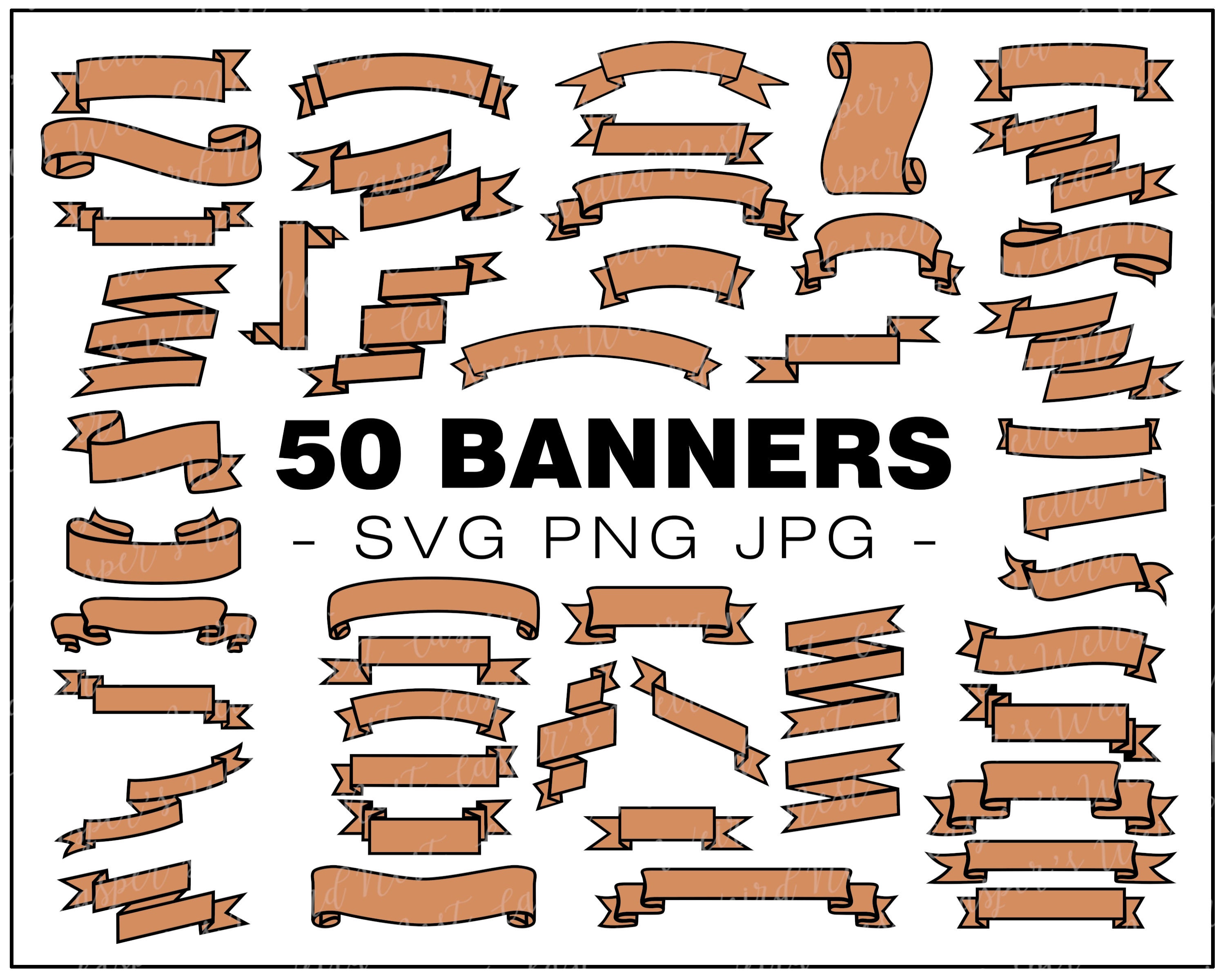 Layered Banners SVG, PNG, JPG Commercial Use, Instant Download, Digital ...