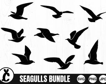 Seagull Bundle, SVG, JPG, PNG, Commercial Use, Digital Cut Files, Files ...