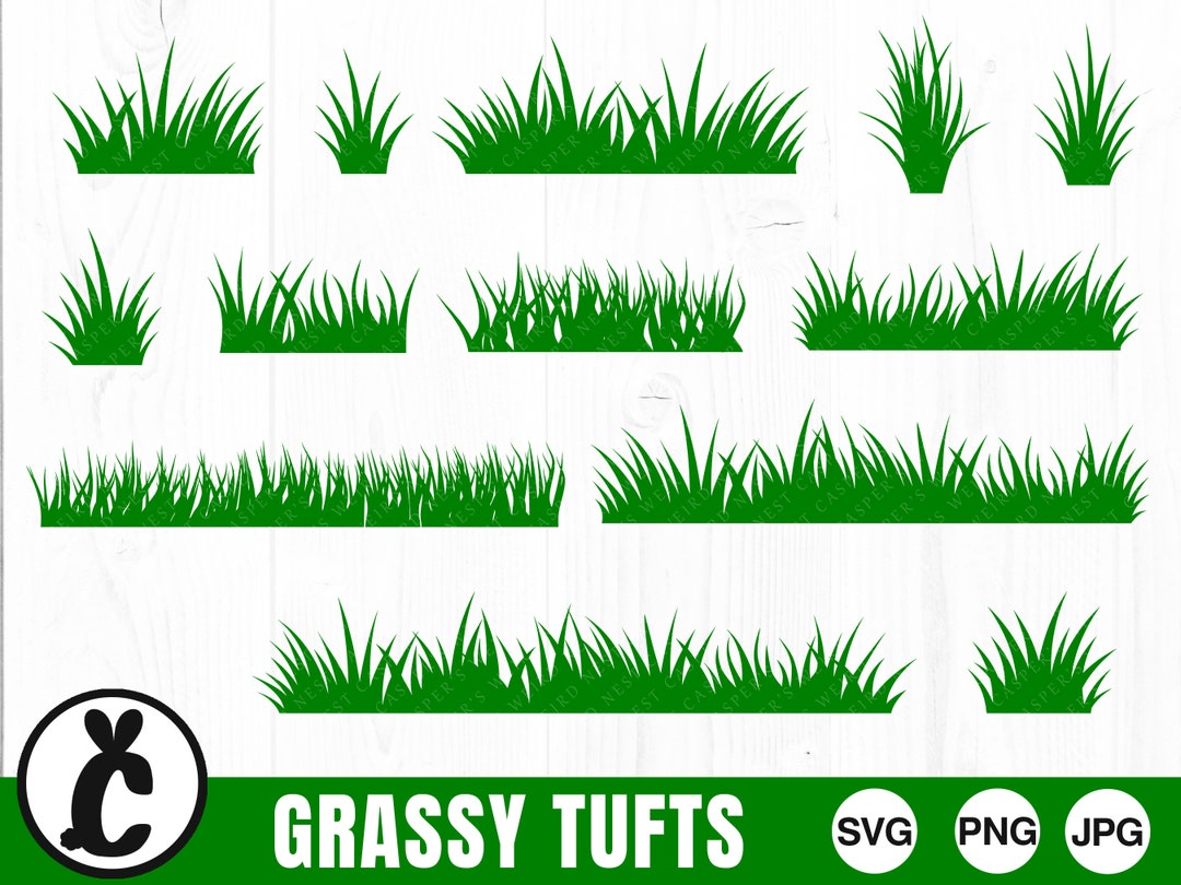 Grassy Tufts - SVG PNG JPG - Digital Cut File, Commercial Use, Instant ...