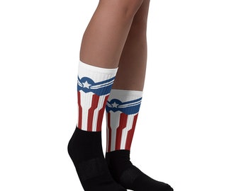 Captain America Socks - Etsy