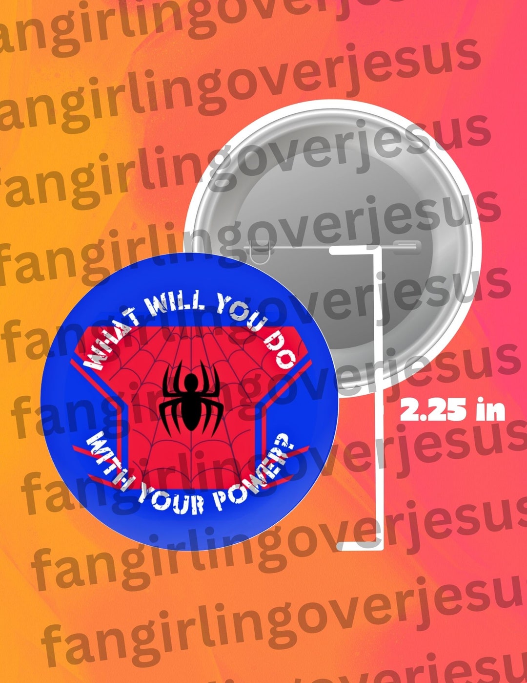 Spidey Power 2.25 Inch Metal Button Pins - Etsy