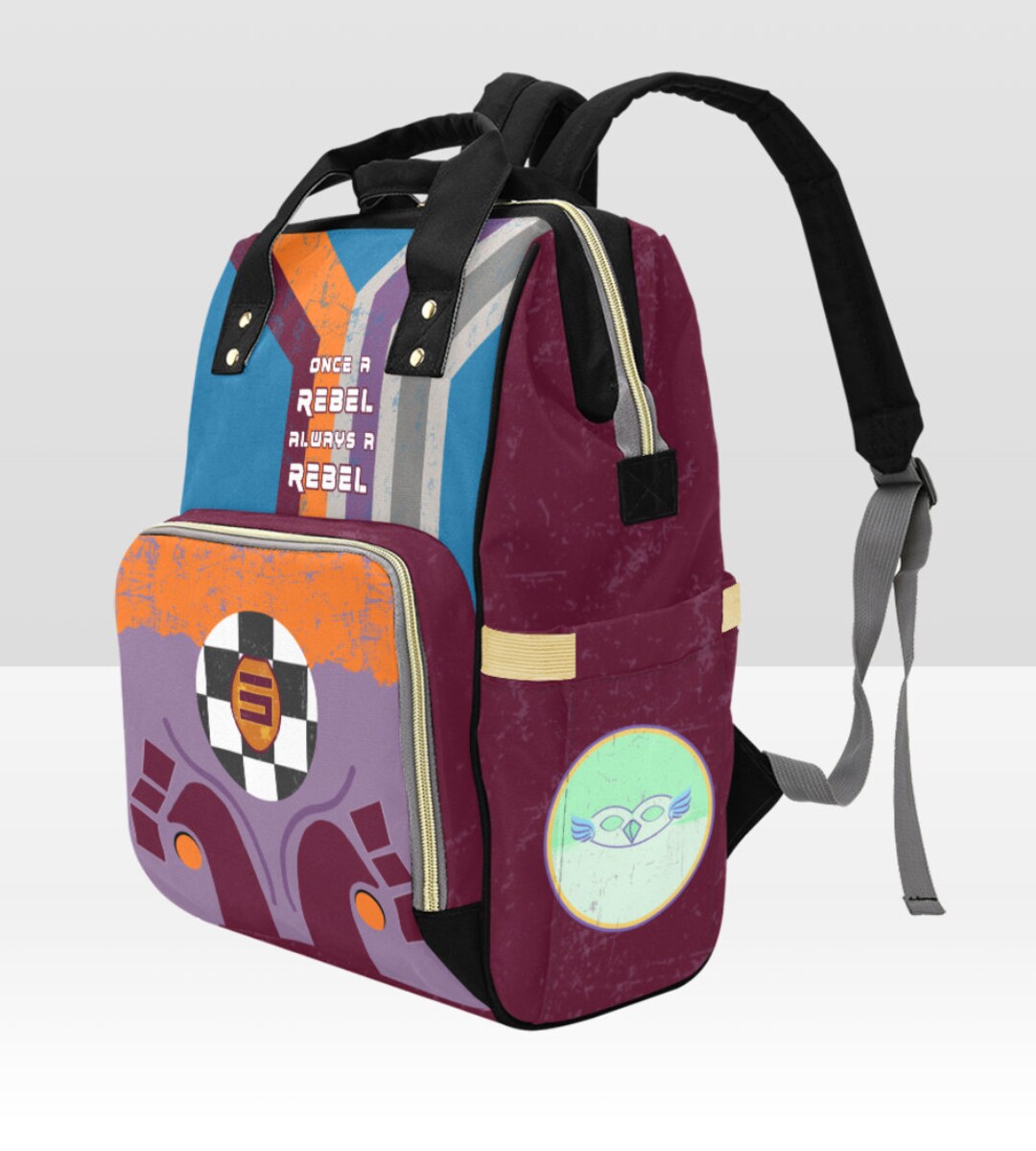 Sabine's Mando Armor Mash-up Multi-function Dual-handle Fandom Backpack ...