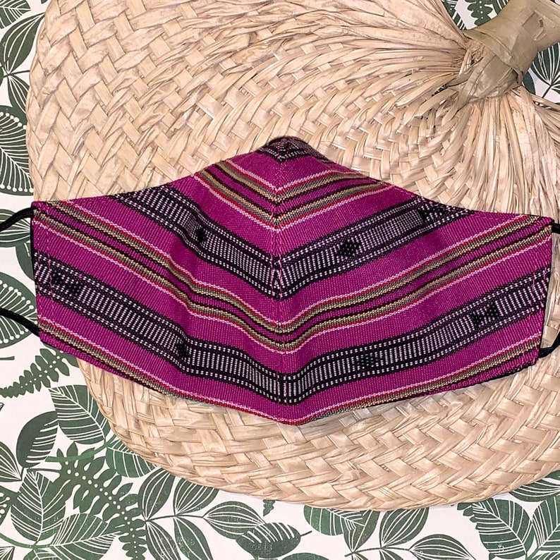 Native Inabel Cloth Mask Made in the Philippines Pink | Etsy