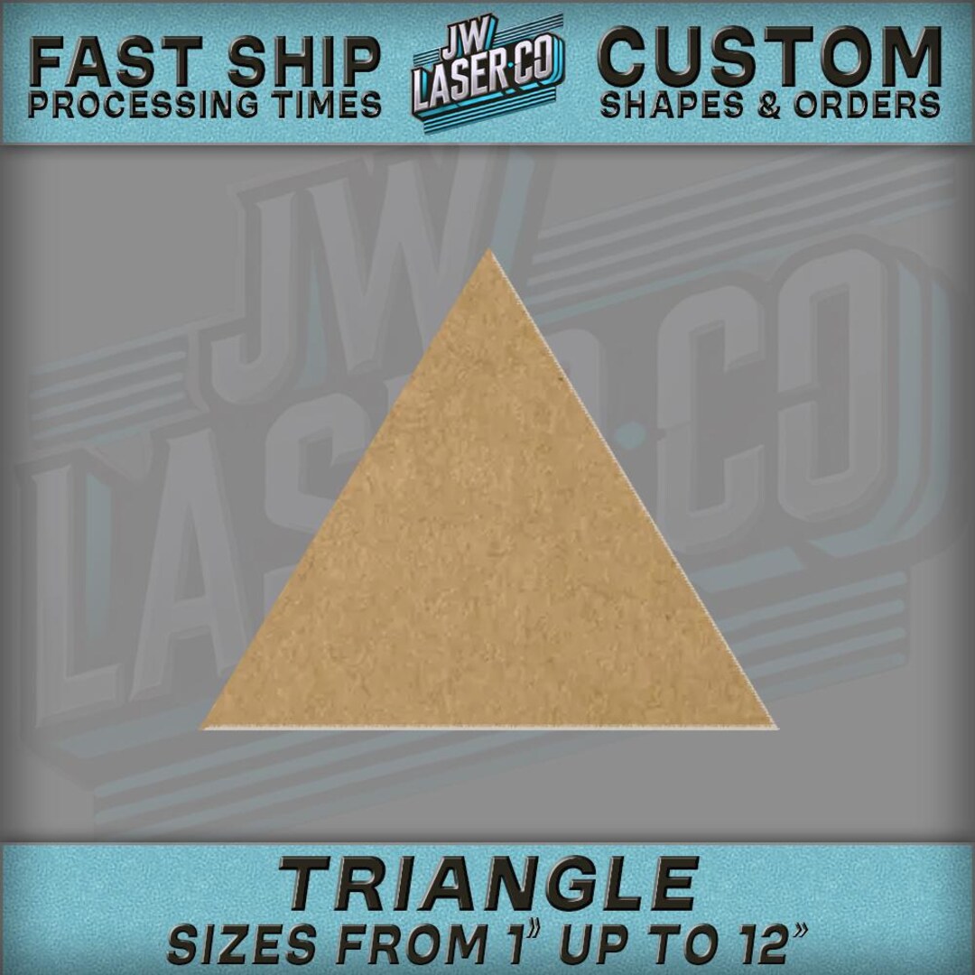 Triangle Clear Acrylic Shape Blanks Acrylic Blank Glowforge Unfinished ...