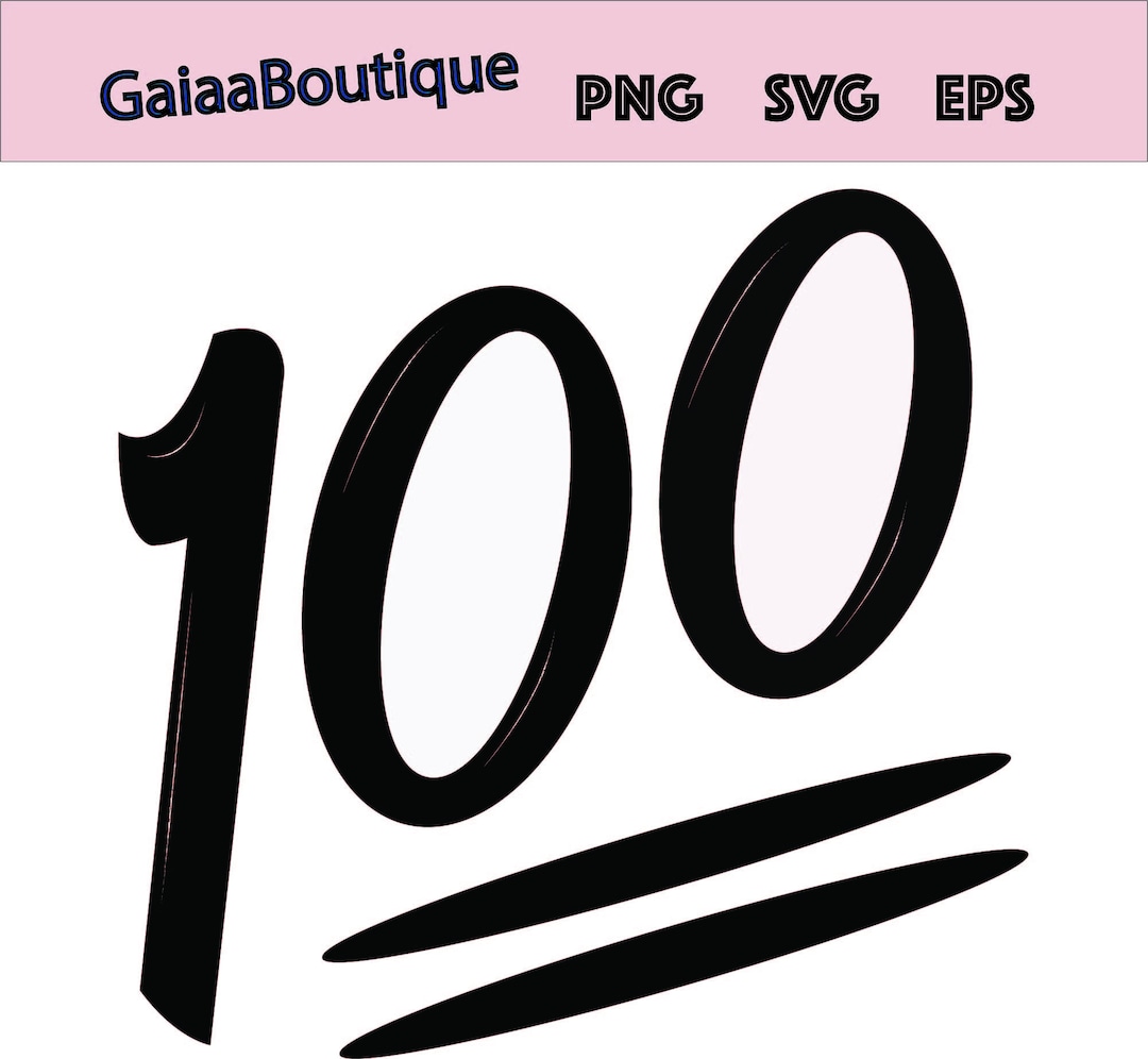Hundred Points Emoji SVG, PNG, EPS/100 Points Emoji Svg, Png, Eps ...