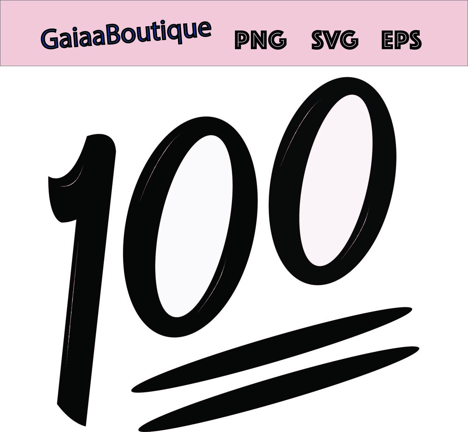 Hundred Points Emoji SVG, PNG, EPS/100 Points Emoji Svg, Png, Eps ...