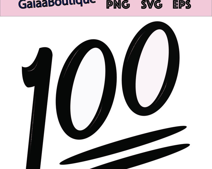 Hundred Points Emoji / 100 Emoji SVG / PNG / Instant Download - Etsy Canada