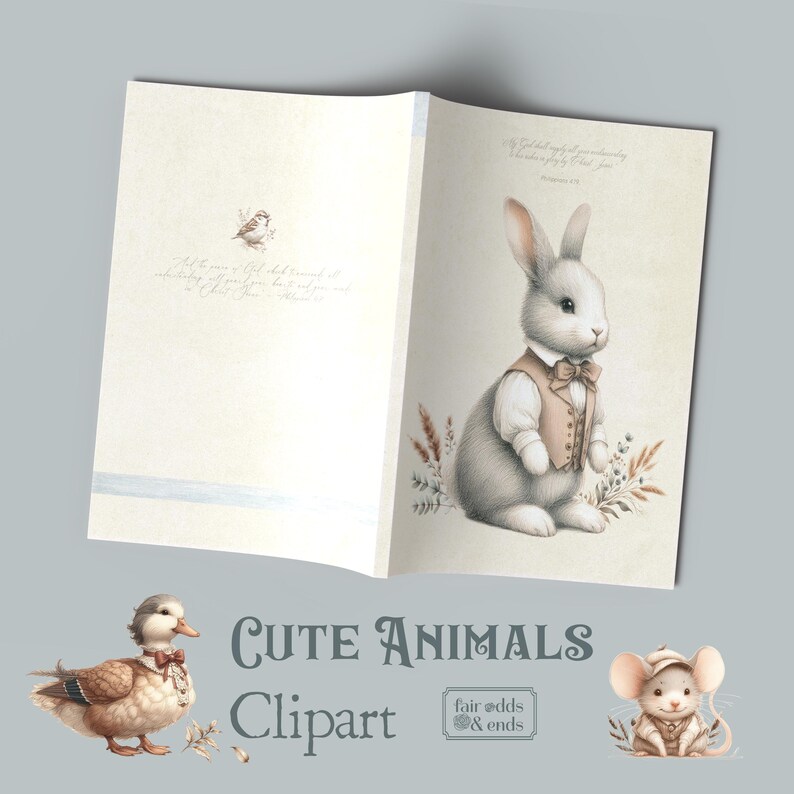 Cute Animals Clipart Bundle | Animal Illustrations | Digital Download ...