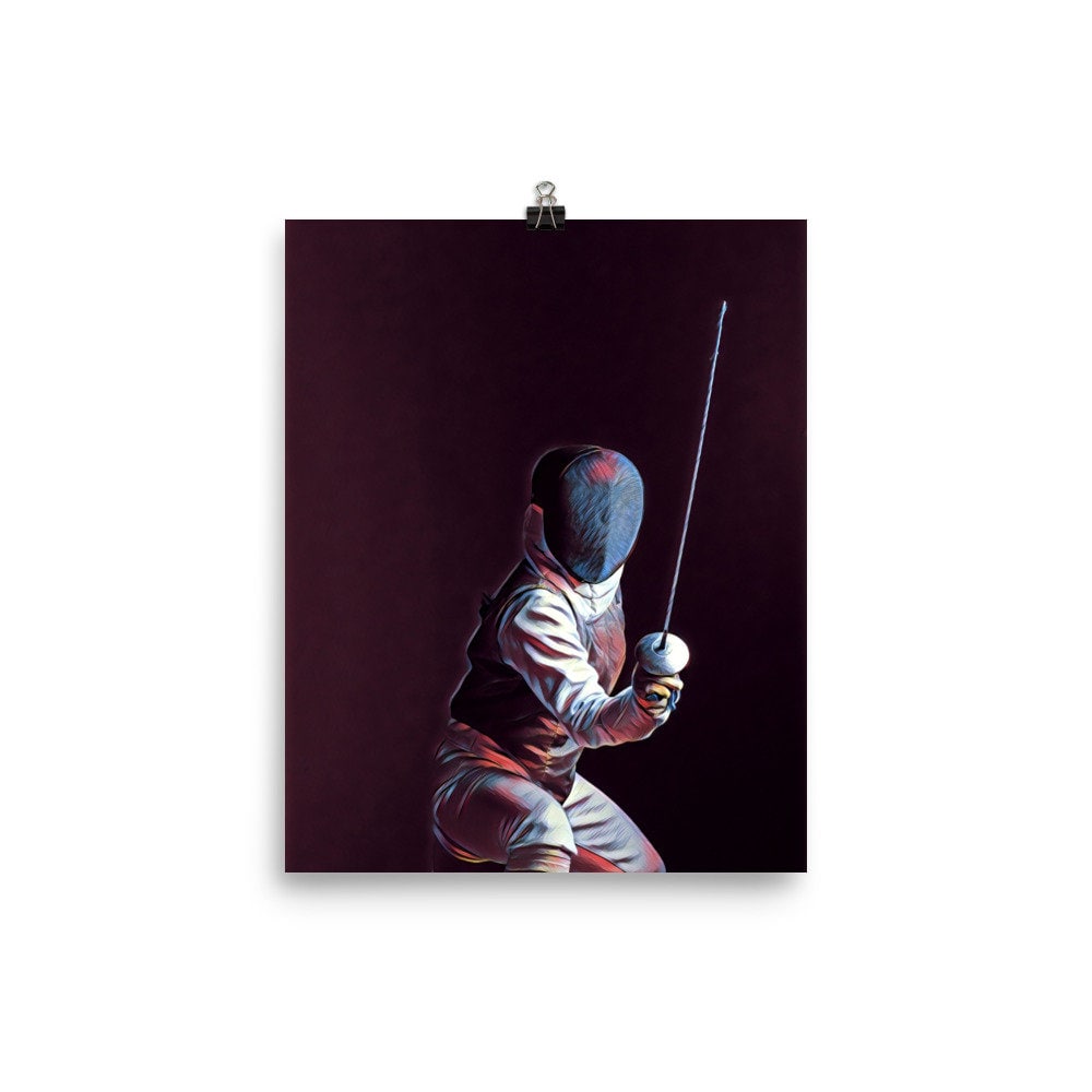 Fencing Sport - Foil Fencing Poster - Legendary Fencing Collection - Etsy