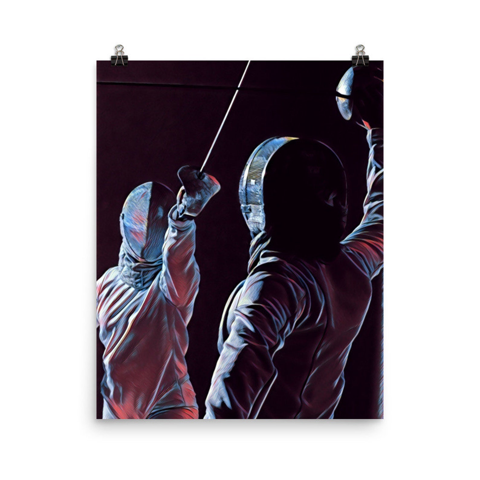 Fencing Sport Fencer Poster Legendary Fencing Collection - Etsy Australia