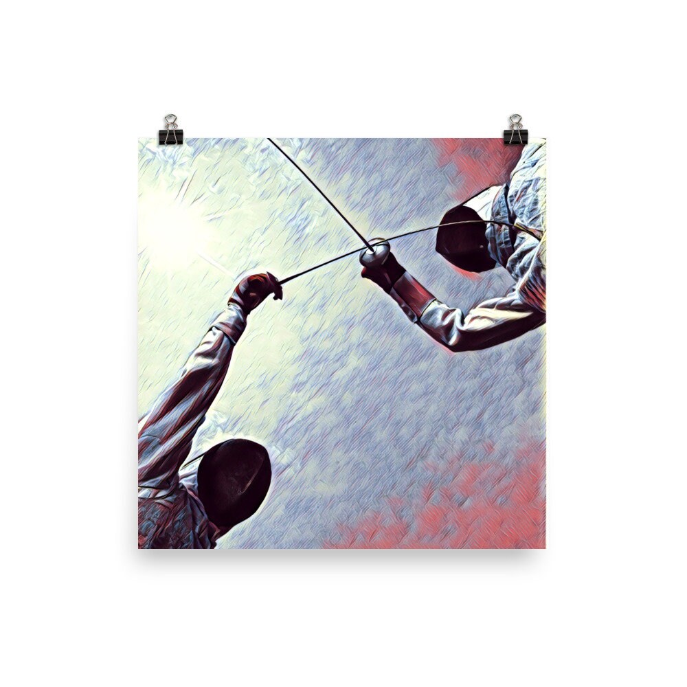 Fencing Sport - Fencing Bout Poster - Legendary Fencing Collection - Etsy