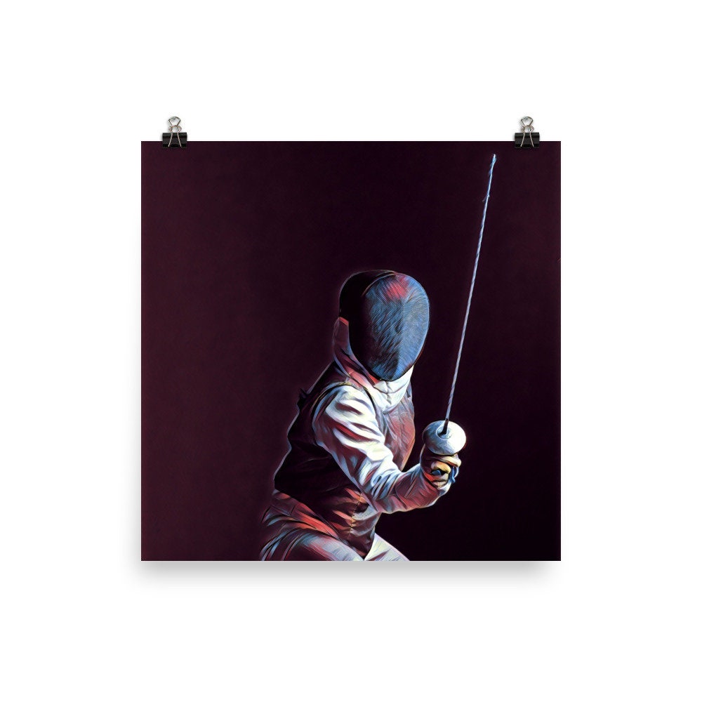 Fencing Sport - Foil Fencing Poster - Legendary Fencing Collection - Etsy