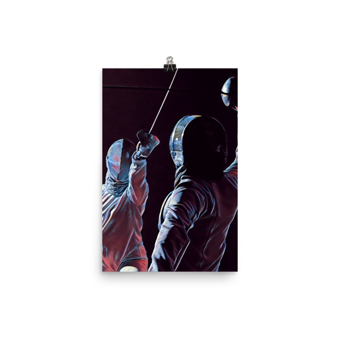 Fencing Sport Fencer Poster Legendary Fencing Collection | Etsy