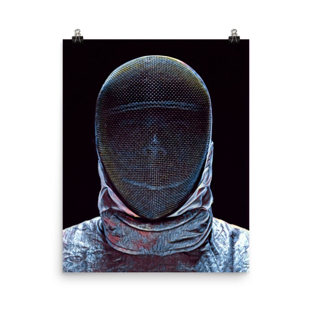 Poster - Fencing Sport - Fencing Mask Poster - Legendary Fencing ...